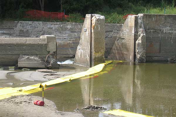 Case 3 Installation supported by bridge pier | Water-Gate© cofferdams