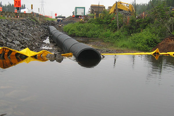 Case 1 Perpendicular installation | Steep slope – Water-Gate© cofferdam