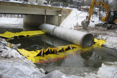# 2 | Dewatering between 2 cofferdams – Water-Gate© cofferdam
