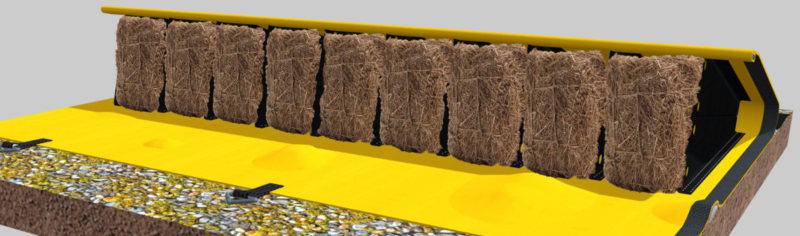 Settling dam and fine material filter (particles suspended in water ...